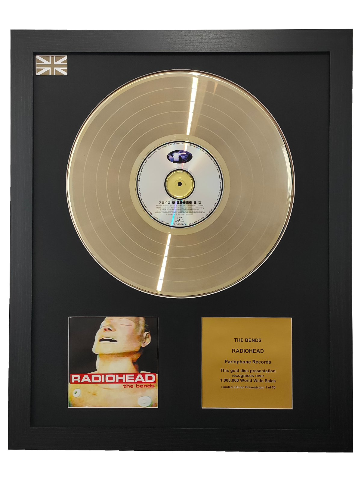 Gold Record & CD Presentation | RADIOHEAD – The Bends – The Gold Record ...